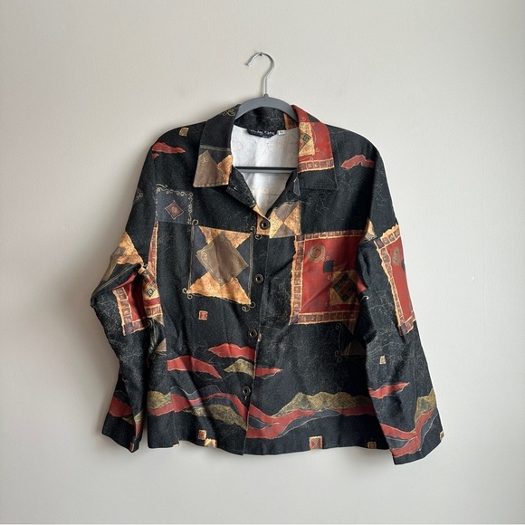 winding river | Jackets & Coats | Winding River Art Deco Shirt Jacket L ...